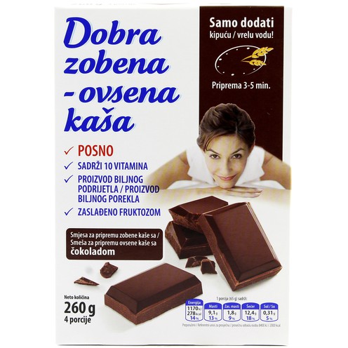 Dobra zobena kaša čokolada 260 g