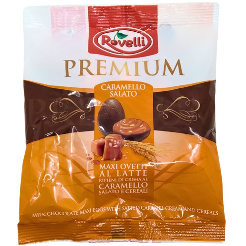 Maxi čokoladna jaja s punjenjem od karamela Rovelli 100 g