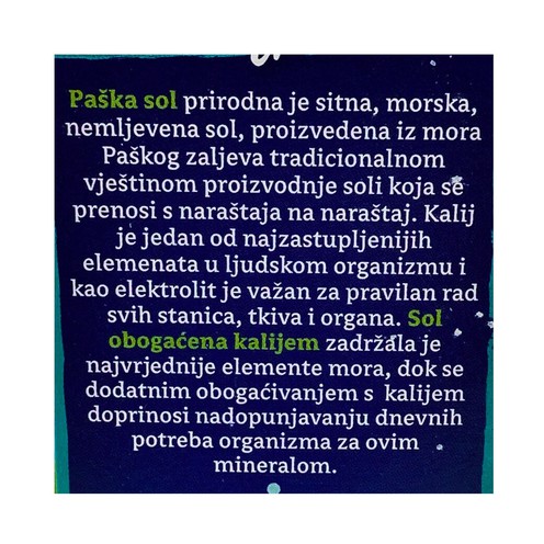 Sitna morska sol obogaćena kalijem 850 g